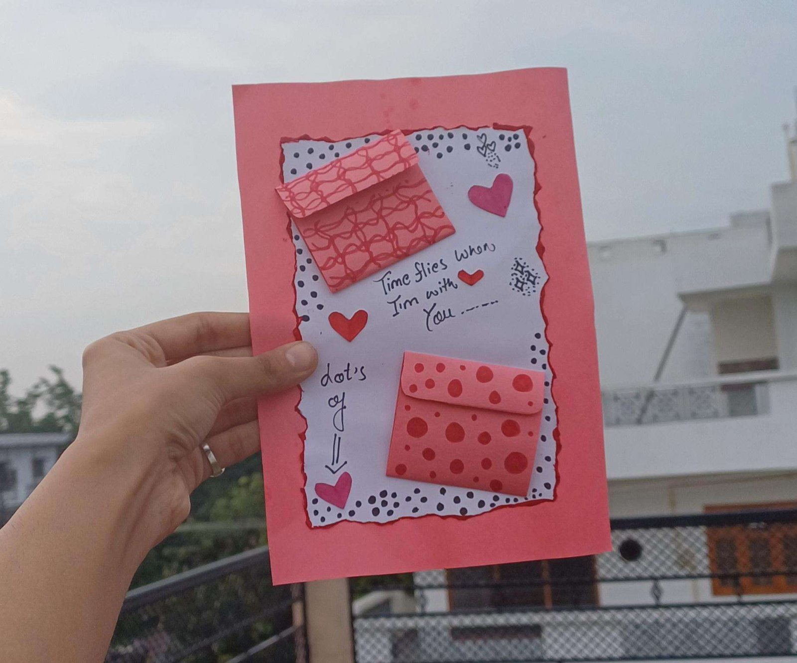 Handmade card - garnet